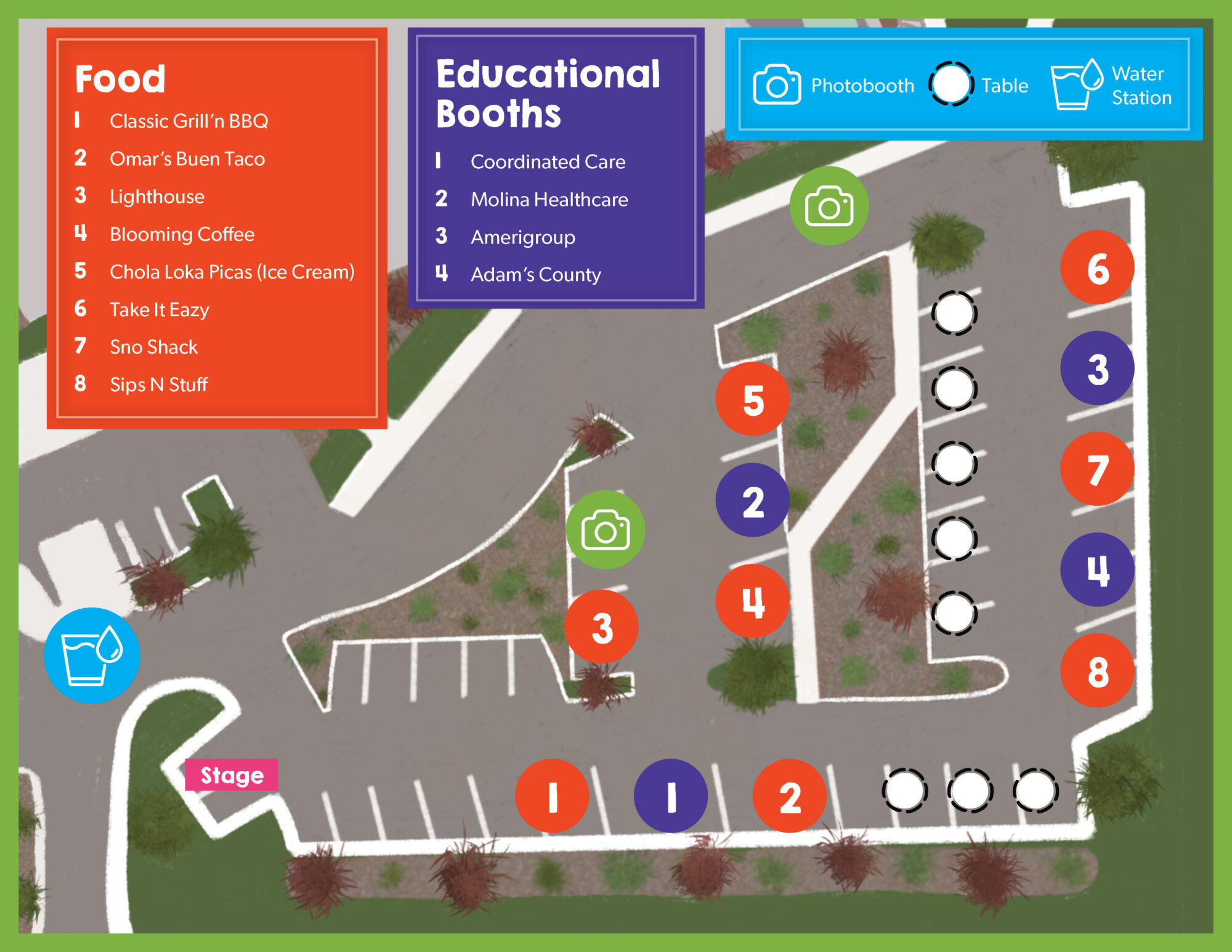 Vendor Map – CBHA Color Run